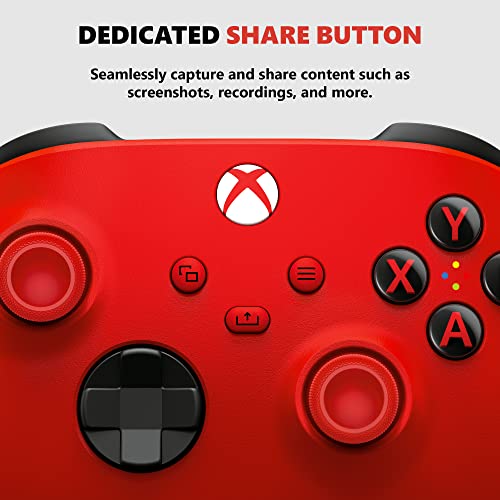 Xbox Core Wireless Gaming Controller – Pulse Red – Xbox Series X|S, Xbox One, Windows PC, Android, and iOS