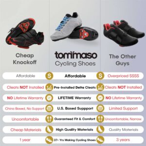 Tommaso Pista Aria Indoor Cycling Shoes for Women: Peloton Bike Compatible with Pre-Installed Look Delta Cleats Perfect for Indoor & Road Bike Use - Peleton Shoes with Delta Clips Shoe Soul Blue 39