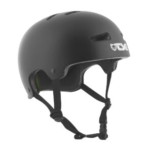 tsg evolution bike & skate helmet w/snug fit in satin black | for cycling, bmx, skateboarding, rollerblading, roller derby, e-boarding, e-skating, longboarding, skating (satin black, l/xl 57-59 cm)…