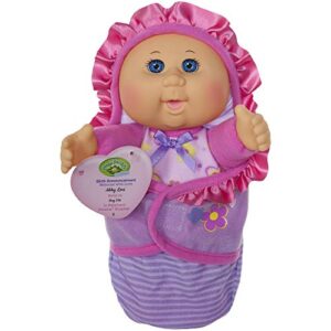 cabbage patch kids official, newborn baby doll girl - comes with swaddle blanket and unique adoption birth announcement