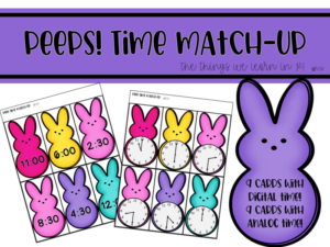 peeps! time match-up! time to hour and half hour! digital & analog!