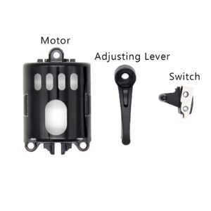 Anrom Hair Clipper Accessories DIY 3PCS, Dial Button, Switch, Motor Cover Replacement Parts for Wahl 5-Star Series Magic Clip Clipper # 8148, 8591 (Black)