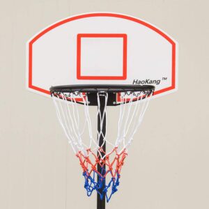 HaoKang Portable Basketball Hoop wtih Adjustable Height 28" Backboard Free Standing System w/Wheels for Kids Teenager