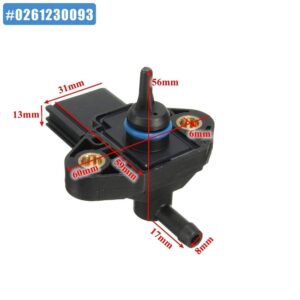 0261230093 Fuel Pressure Sensor Fuel Rail Injection Pressure Sensor, Replaces CM5229, FPS505,3F2Z9G756AC for Ford Escape Explorer F150 Focus Freestar Mustang Taurus