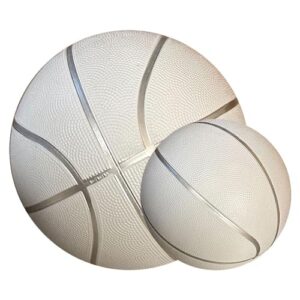 BESTSOCCERBUYS.COM All White Plain Basketball Ball for Autographs Signing Leisure Play Full Size 7