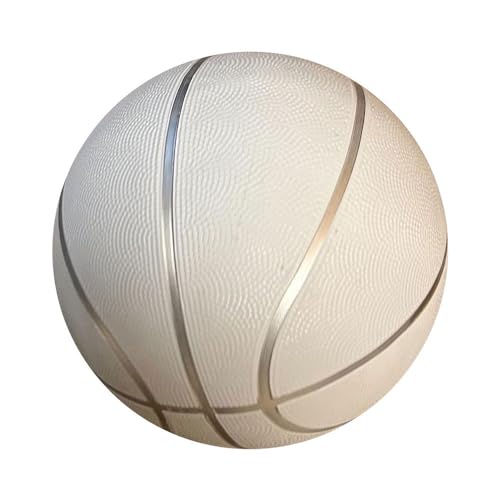 BESTSOCCERBUYS.COM All White Plain Basketball Ball for Autographs Signing Leisure Play Full Size 7