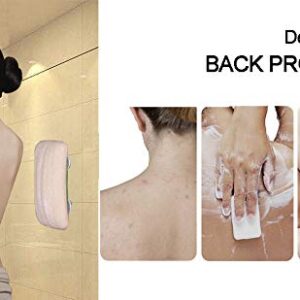 Back Scrubber for Shower, Hands-Free Natural Back Loofah for Shower