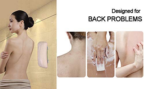 Back Scrubber for Shower, Hands-Free Natural Back Loofah for Shower