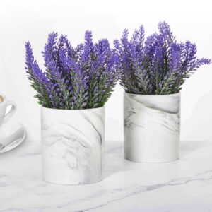 lueur artificial flower potted lavender purple fake flowers faux lavenders in pots for home decor party wedding garden office patio decoration