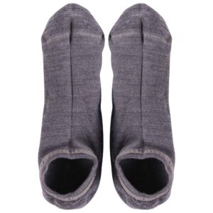 ZEAL WOOD Merino Wool No Show Running Socks for Men Women Womens Mens Hiking Socks Women Men Moisture Wicking Wool Ankle Athletic Socks Tennis Golf Non Slip Socks Low Cut Wool Socks 3 Pairs-Grey M