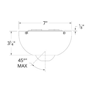 WAC Lighting Ceiling Fan Slope Ceiling Kit for Slopes up to 45 Degrees in Matte Black