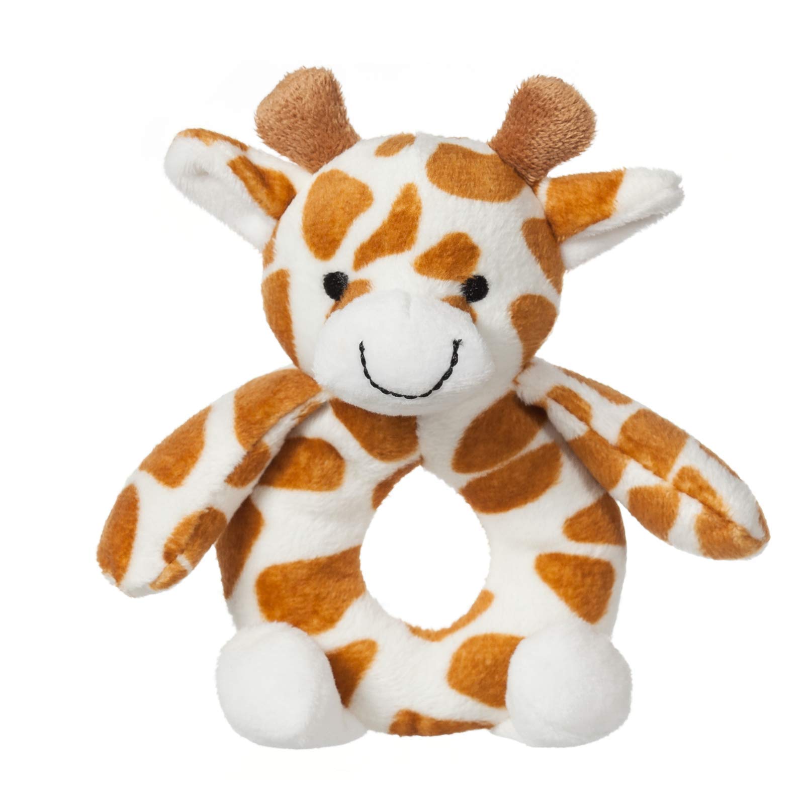 Apricot Lamb Baby Lovey Giraffe Soft Rattle Toy, Plush Stuffed Animal for Newborn Soft Hand Grip Shaker Over 0 Months (Yellow Giraffe, 6 Inches)