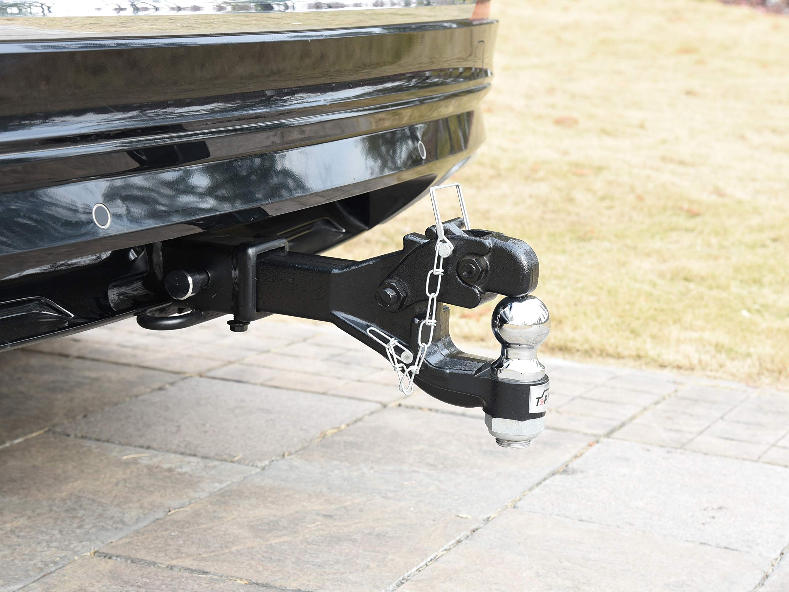 TOPTOW 64186 Pintle Hitch, Hook and 2 inch Trailer Ball Combination, 16,000 lbs (8T)…