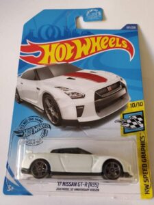 hot wheels 2020 hw speed graphics '17 nissan gt-r [r35], 137/250 white