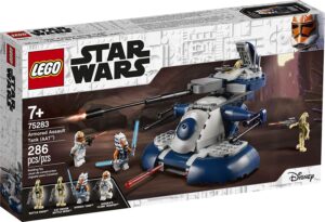 lego star wars: the clone wars armored assault tank (aat) 75283 building kit, awesome construction toy for kids with ahsoka tano plus battle droid action figures (286 pieces)