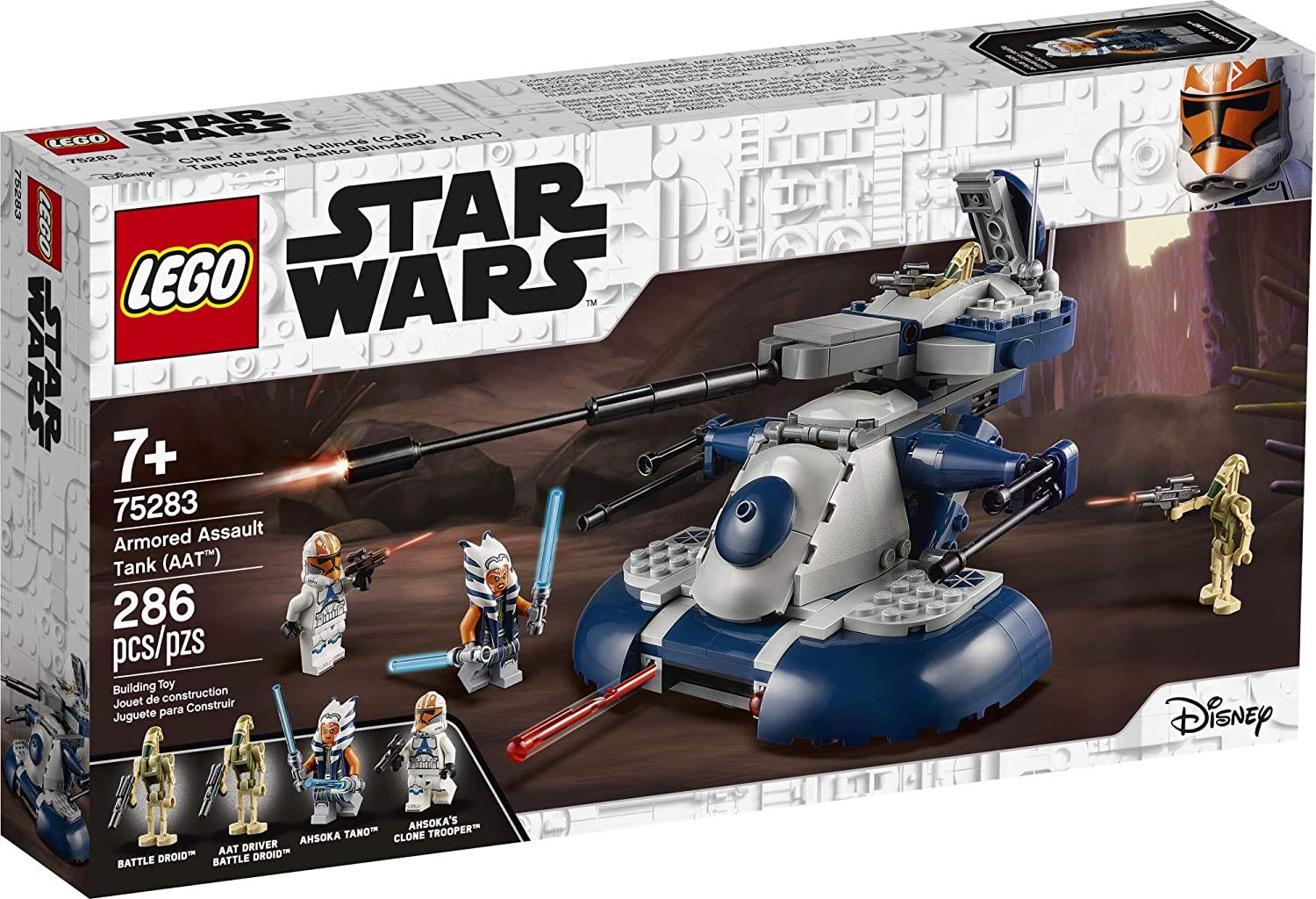 LEGO Star Wars: The Clone Wars Armored Assault Tank (AAT) 75283 Building Kit, Awesome Construction Toy for Kids with Ahsoka Tano Plus Battle Droid Action Figures (286 Pieces)