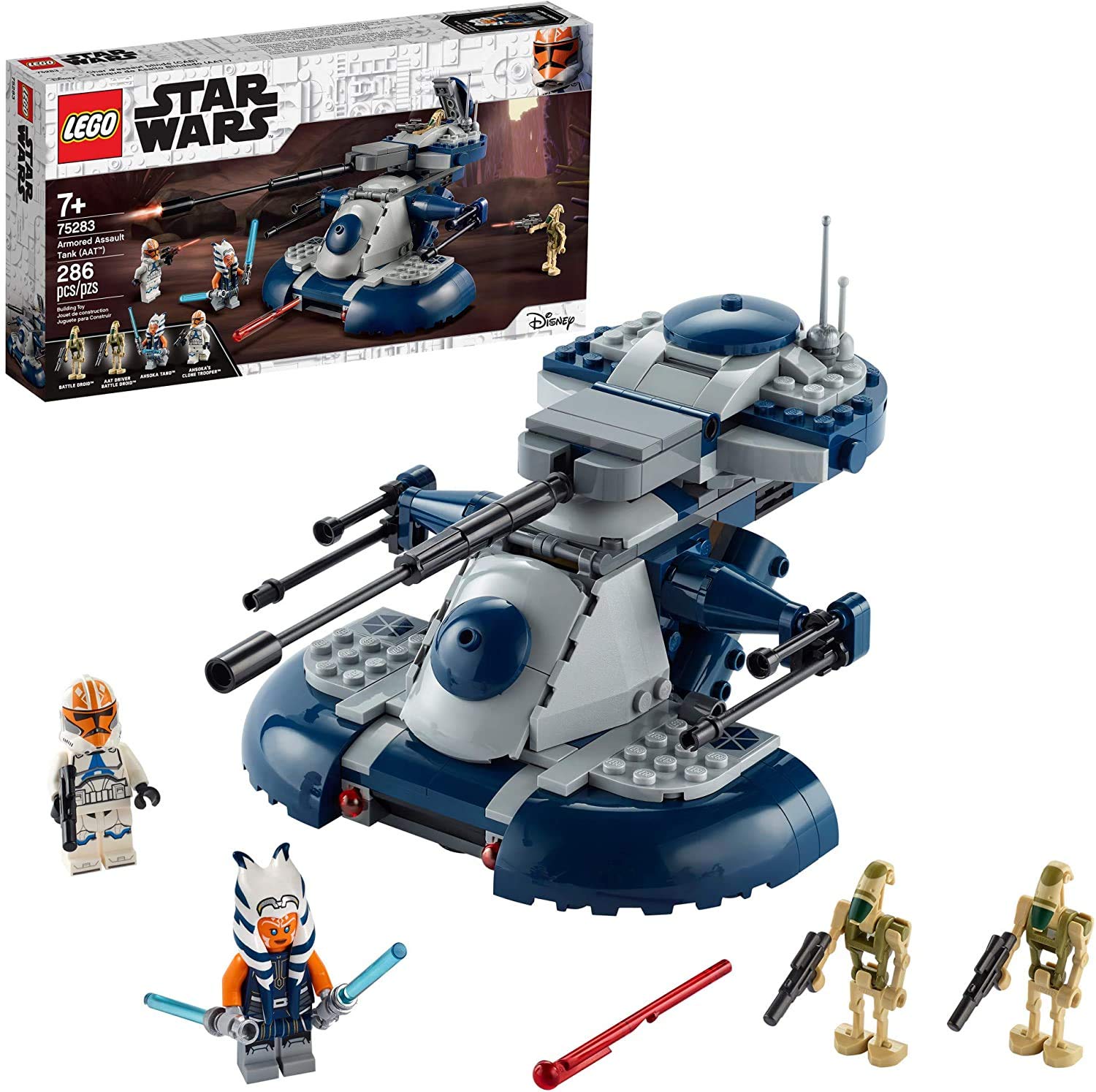 LEGO Star Wars: The Clone Wars Armored Assault Tank (AAT) 75283 Building Kit, Awesome Construction Toy for Kids with Ahsoka Tano Plus Battle Droid Action Figures (286 Pieces)