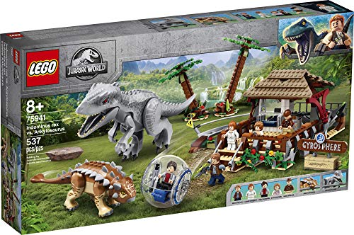 LEGO Jurassic World Indominus rex vs. Ankylosaurus 75941 Awesome Dinosaur Building Toy for Kids, Featuring Jurassic World Character Minifigures for Hours of Creative Fun (537 Pieces)