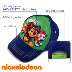 Nickelodeon Toddler Boys' Paw Patrol Baseball Cap - 3D Chase, Marshall, Rubble Curved Brim Snap Back Hat, Size 2-4T, Marshal Big Face