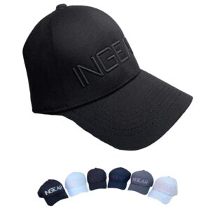 ingear adjustable breathable baseball cap - upf 50 cooling cap for men and women, classic design, unstructured hat, plain, ideal for outdoor activity: jogging, tennis, golf, bbq (black v1, m/l)