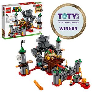 lego super mario bowser's castle boss battle expansion set 71369 building kit; collectible toy for kids to customize their super mario starter course (71360) playset (1,010 pieces)