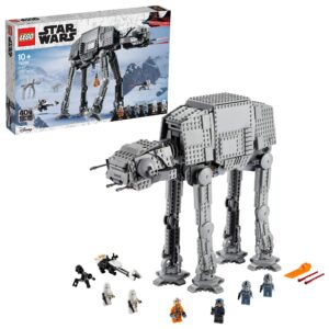 lego star wars at-at walker 75288 building toy, 40th anniversary collectible figure set, room décor, gift idea for kids, boys & girls with 6 minifigures