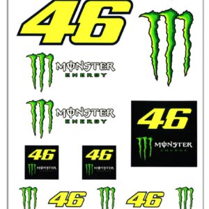 Valentino Rossi Stickers Set Large Monster VR46 One Size,Multi,Unisex