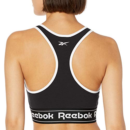 Reebok Training Essentials Linear Logo Low Impact Sports Bralette, Black, 1X16W