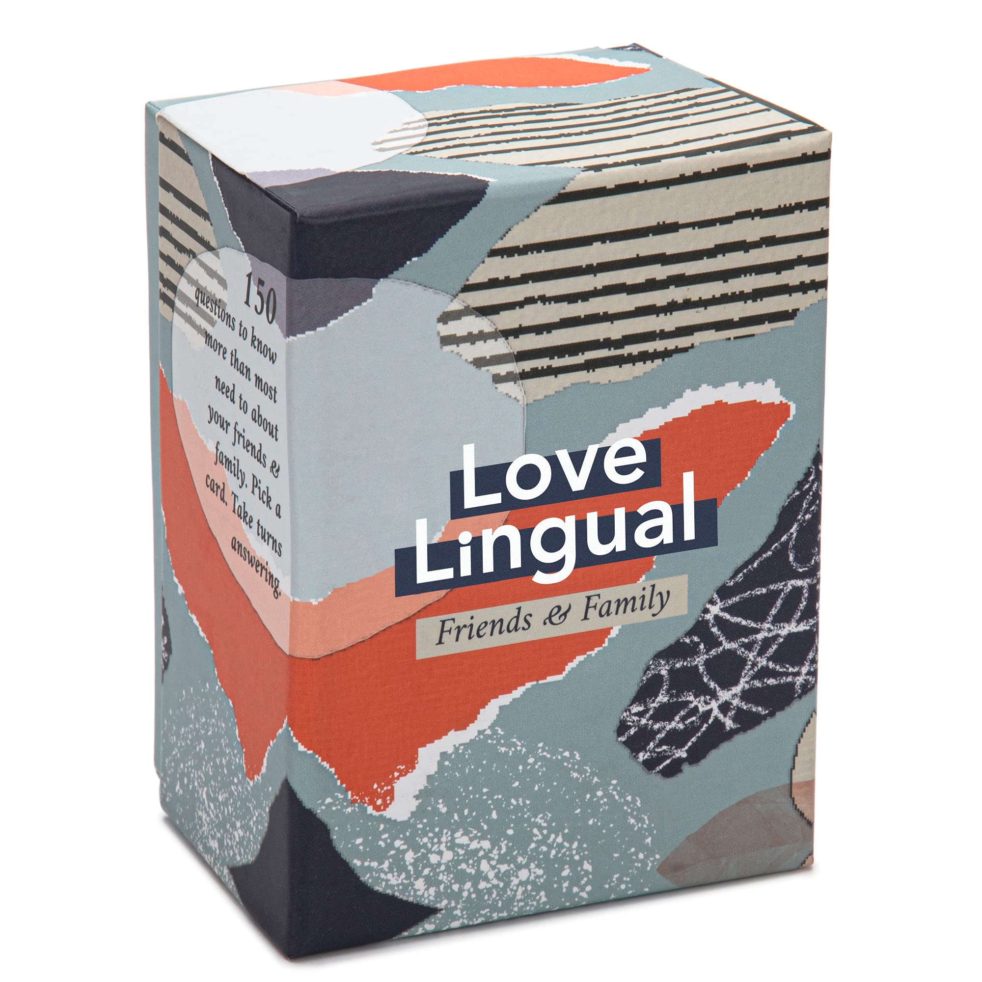 FLUYTCO Love Lingual: Friends & Family - Better Language for Better Love - 150 Conversation Starter Questions and Icebreakers - Relationship and Team Building Card Game