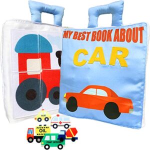 fabric busy book travel toy. educational activity toy for toddlers, preschool and pre-k early learning my car book (my best book about car)