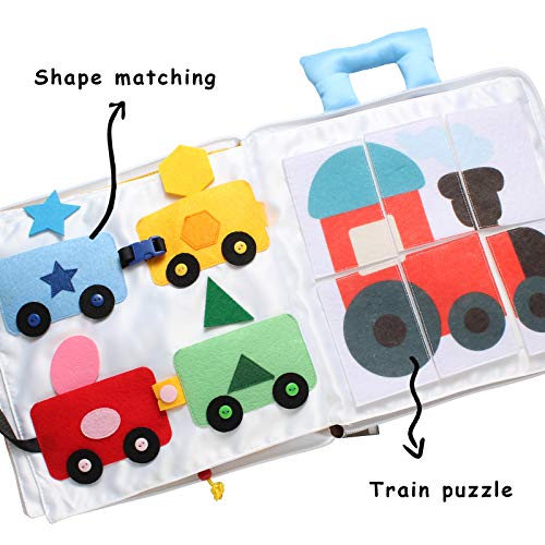 Fabric Busy Book Travel Toy. Educational Activity Toy for Toddlers, Preschool and Pre-K Early Learning My car Book (My Best Book About car)