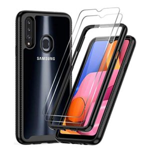 leyi for samsung galaxy s10 plus case, black/clear