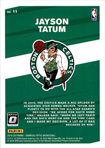 2019-20 Donruss Optic My House #11 Jayson Tatum Boston Celtics NBA Basketball Trading Card