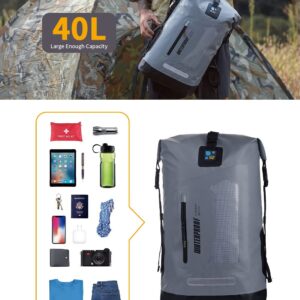 IDRYBAG Waterproof Backpack Dry Bag 20L/30L/40L, Floating Dry Backpack Waterproof for Men, Dry Sack Waterproof Bag for Backpacking Kayak