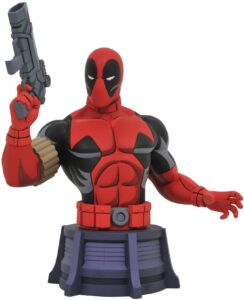 marvel animated x-men: deadpool bust, multicolor, 6 inches