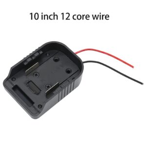 Portable Battery Adapter,18V Battery Connection Converter,ABS Environmental Protection Material,10-Inch 12-Core Cable Battery Adapter,Suitable for Makita Series/Series