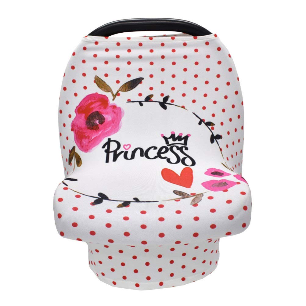 Cover Breastfeeding Scarf Rosy Dots Princess Breathable Covers Infant Stroller Cover Carseat Canopy Cover for Girls Boys