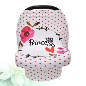 Cover Breastfeeding Scarf Rosy Dots Princess Breathable Covers Infant Stroller Cover Carseat Canopy Cover for Girls Boys