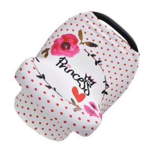 Cover Breastfeeding Scarf Rosy Dots Princess Breathable Covers Infant Stroller Cover Carseat Canopy Cover for Girls Boys