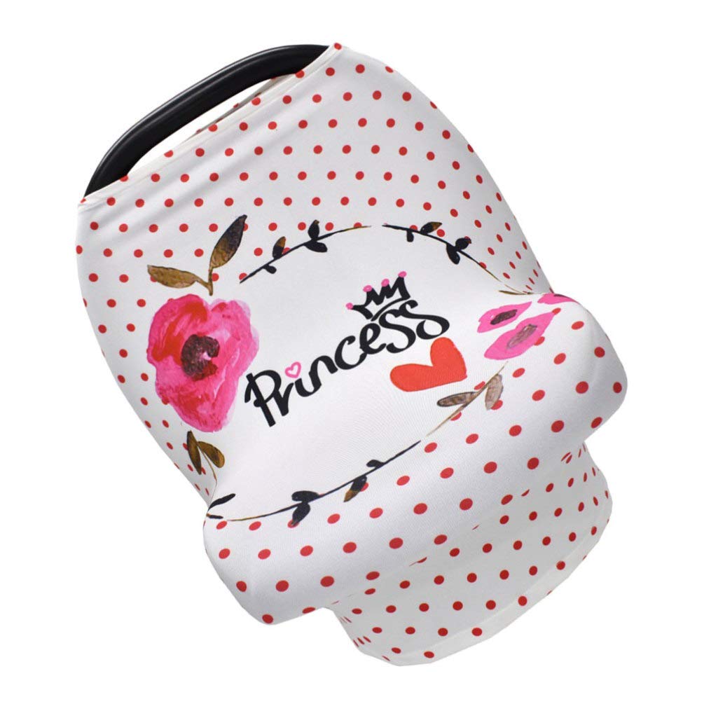 Cover Breastfeeding Scarf Rosy Dots Princess Breathable Covers Infant Stroller Cover Carseat Canopy Cover for Girls Boys