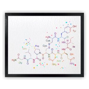 dignovel studios 8x10 unframed oxytocin molecule love molecule symbol chemistry watercolor art print poster housewarming wall giclee office home decor dn537