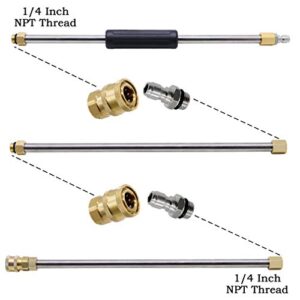 Twinkle Star Pressure Washer Adapter Set, 1/4 Inches Quick Disconnect Kit, Quick Coupler Fittings, 5000 PSI, TWIS223Y