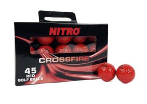 nitro crossfire 45 golf balls, 45- pack - red