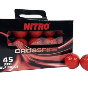 Nitro Crossfire 45 Golf Balls, 45- Pack - Red