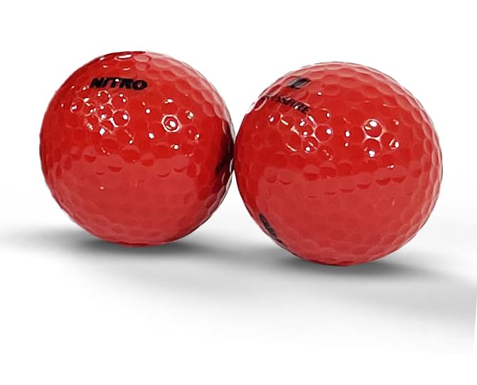 Nitro Crossfire 45 Golf Balls, 45- Pack - Red