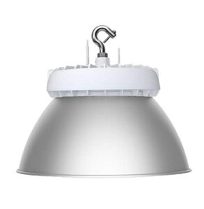 warelight high bay led light - white finish, silver reflector - 100w, 4000k