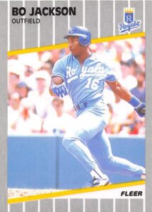 1989 fleer #285 bo jackson nm-mt kansas city royals baseball mlb