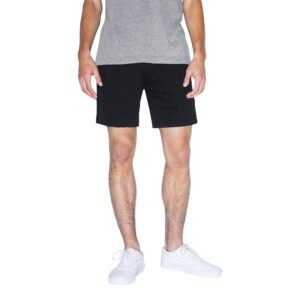 american apparel men's california fleece gym short, black, small