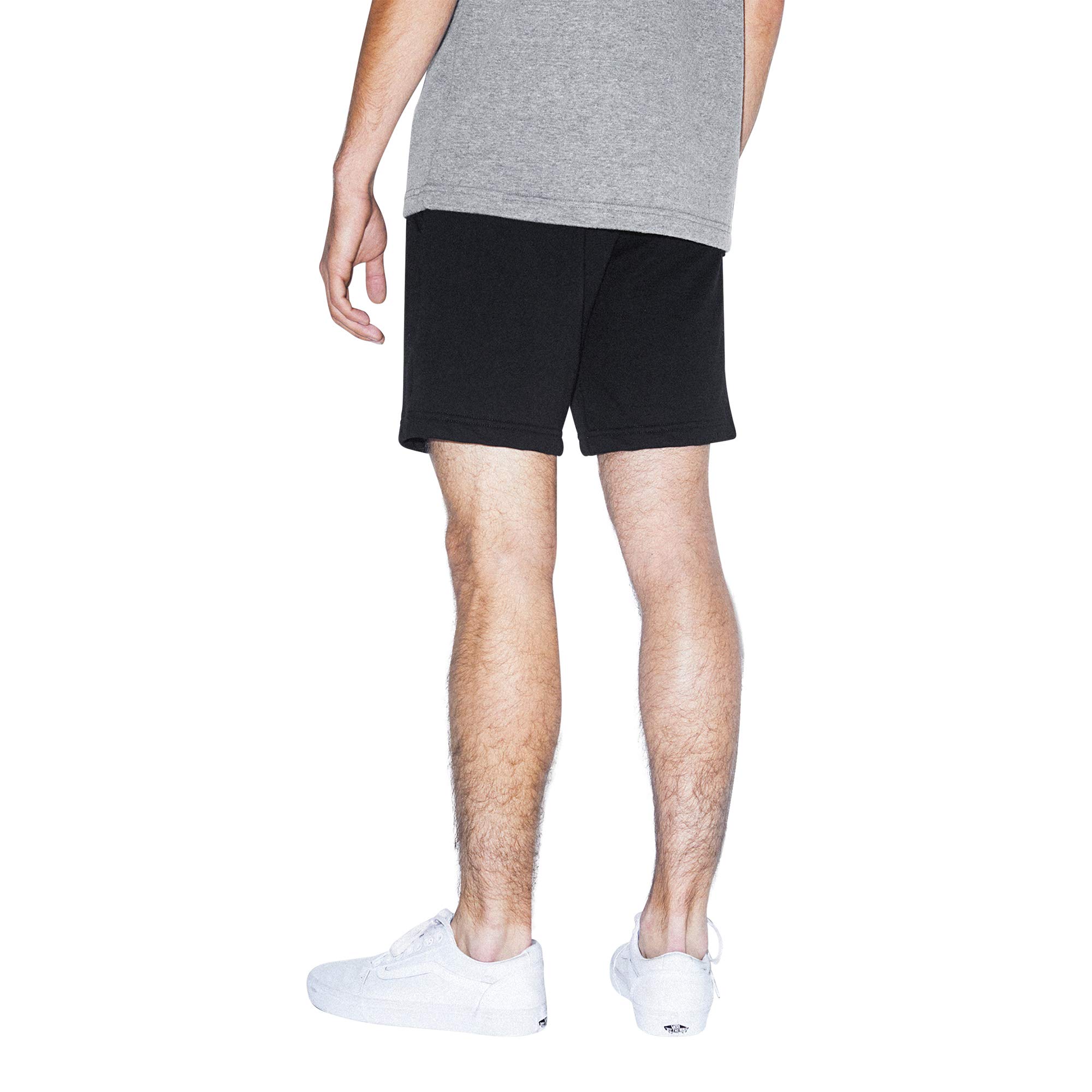 American Apparel Men's California Fleece Gym Short, Black, Small