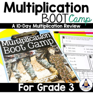 multiplication boot camp- multiplication review covering all multiplication standards for grades 3-4